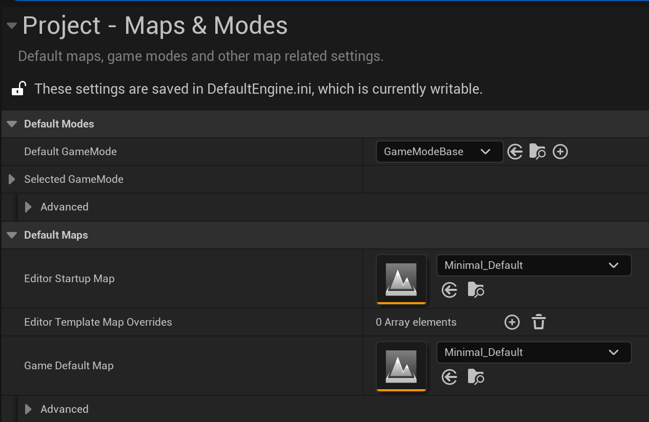 Abrindo Mapa Default na Unreal – Ed Space